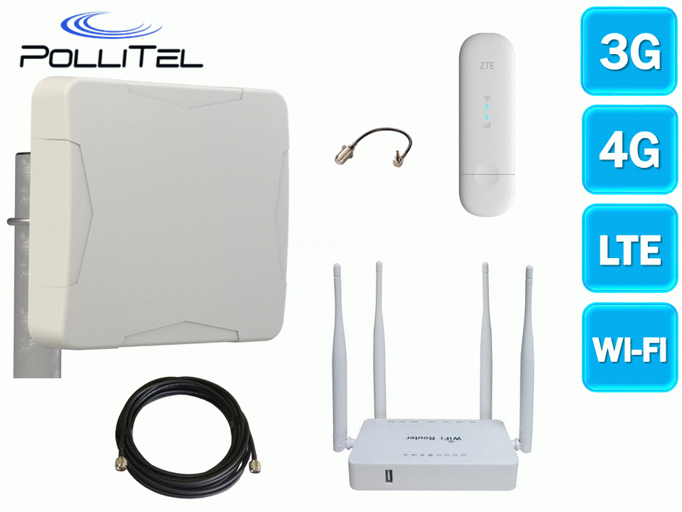 Комплект для усиления интернет сигнала "POLLITEL -3G/4G"